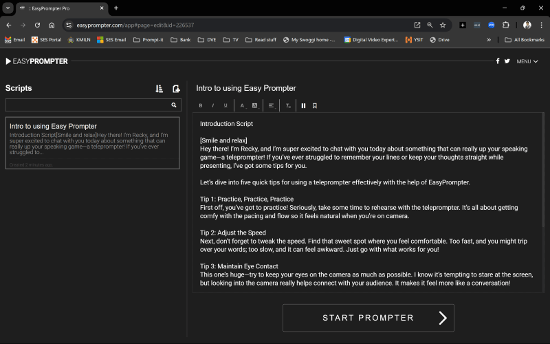 Ease of use of EasyPrompter App - Prompt-it Teleprompters